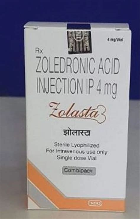 Zolasta Zoledronic Acid Injection 4 Mg At Best Price In New Delhi Id 2851830084888