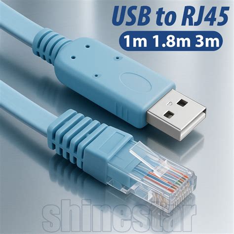 1 2 3PCS USB To RJ45 Console Debugging Cable Portable Copper Wire RJ45 Connector Engineering