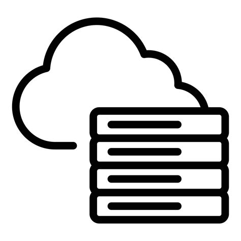 Server Data Cloud Icon Outline Vector Memory Gb 15041944 Vector Art At Vecteezy