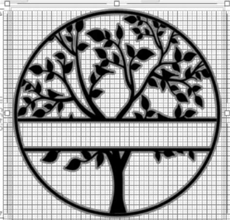 Tree Monogram SVG File Etsy