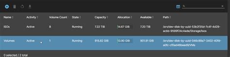 swap drive used for kvm volumes plugins openmediavault