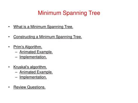 PPT Minimum Spanning Tree PowerPoint Presentation Free Download ID 736810