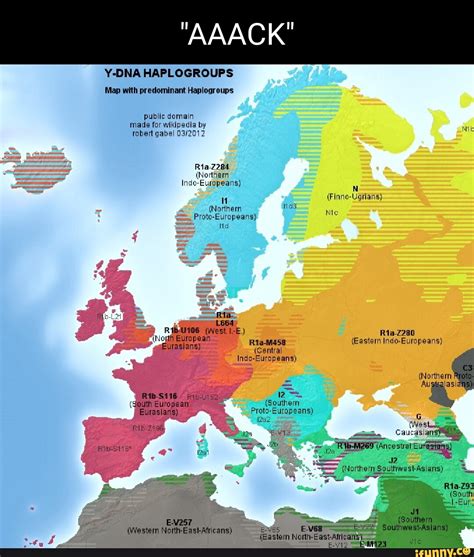 Y Dna Haplogroups Map With Predominant Haplogroups Public Domain Made