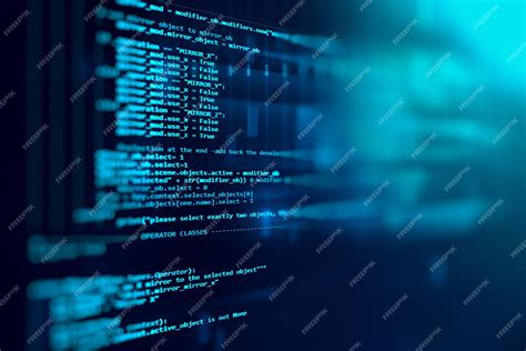 Premium Photo Programming Code Abstract Technology Background Of