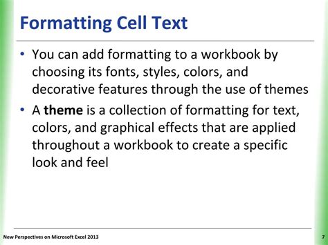 Ppt Tutorial 2 Formatting Workbook Text And Data Powerpoint Presentation Id2165306