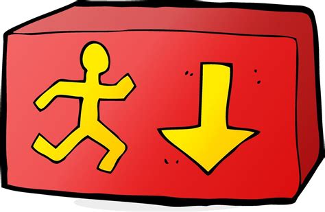 Cartoon Exit Sign 12262699 Vector Art At Vecteezy