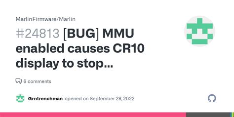 [bug] mmu enabled causes cr10 display to stop updating responding during prints · issue 24813