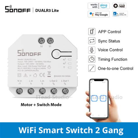 ITEAD SONOFF Gang Smart Switch DUALR LITE Wifi Light Switch Module