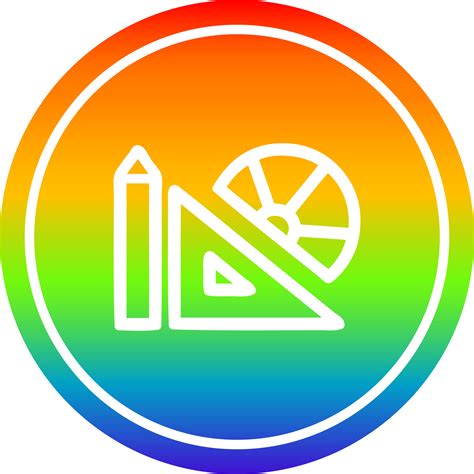 Math Equipment Circular Icon With Rainbow Gradient Finish 45126188 Png