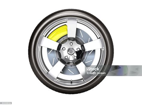 자동차 바퀴 브레이크 쪽 보기 흰색 절연 3d 배경 3차원 형태에 대한 스톡 사진 및 기타 이미지 3차원 형태 Brand Name Domestic Car 가장자리