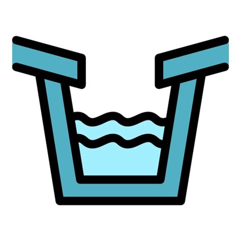Premium Vector Trough Gutter Icon Outline Trough Gutter Vector Icon Color Flat Isolated