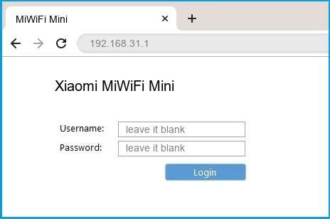 Xiaomi MiWiFi Mini Router Login And Password