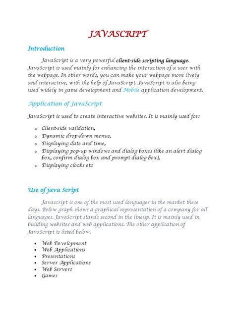 A Comprehensive Overview Of Javascript Its Uses Applications Advantages And Disadvantages