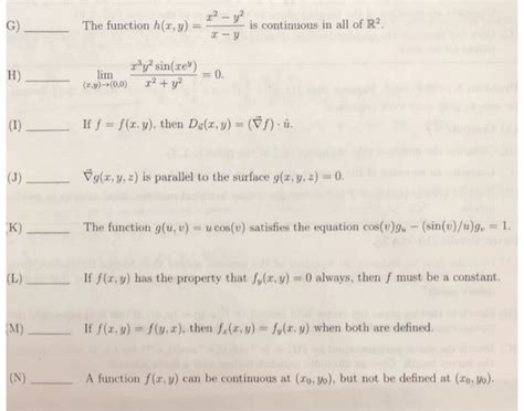 Solved G The Function H R Is Continuous In All Of R2 Lim