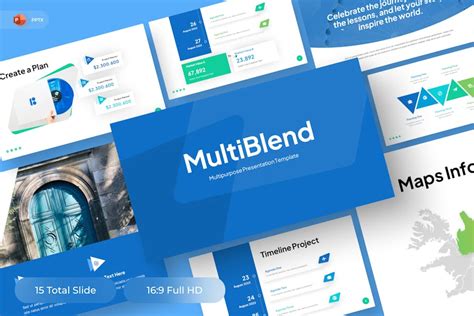 Multiblend Многоцелевой шаблон Powerpoint Шаблоны презентаций Включая многоцелевой и проект