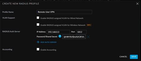 Ubiquiti USG Remote User VPN RADIUS Authentication