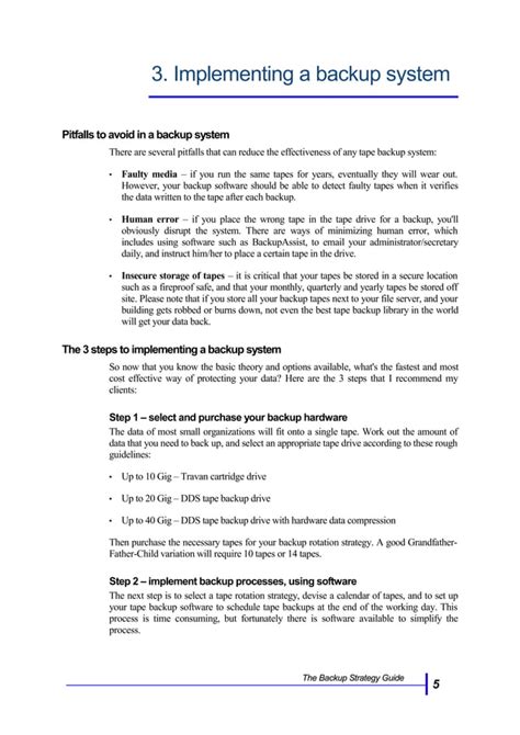 Backup Strategy Plan Pdf