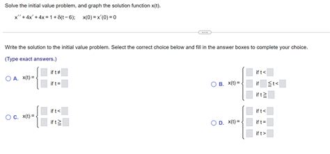 Solved Solve The Initial Value Problem And Graph The