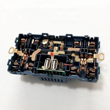 Grey Tempered Glass UK Universal Wall Power Socket With USB Port Dynasty