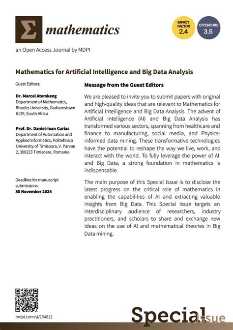 Mathematics Mdpi On Linkedin Mdpiopenaccess Comscimathmdpi