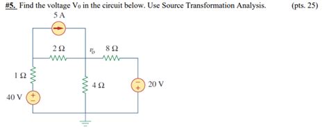 Solved Find The Voltage V In The Circuit Below Use Chegg Com