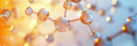 Abstract Representation Of Molecules And Chemical Structures In Dynamic Colors Against A Vibrant