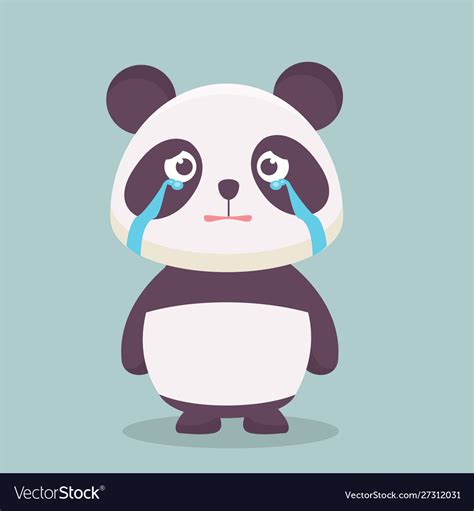 Cute Panda With A Crying Expression Royalty Free Vector