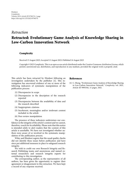 Pdf Retracted Evolutionary Game Analysis Of Knowledge Sharing In Low