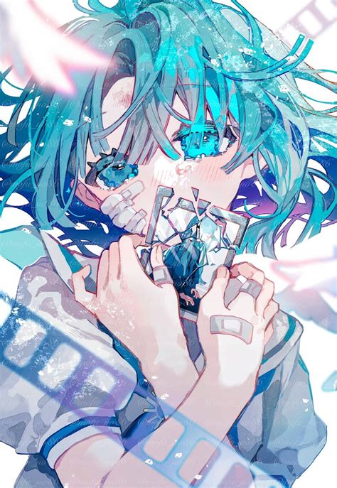 Mofu No Akuru Chan Ado Ado Utaite Eien No Akuru Hi Commentary Highres Girl Bandaid