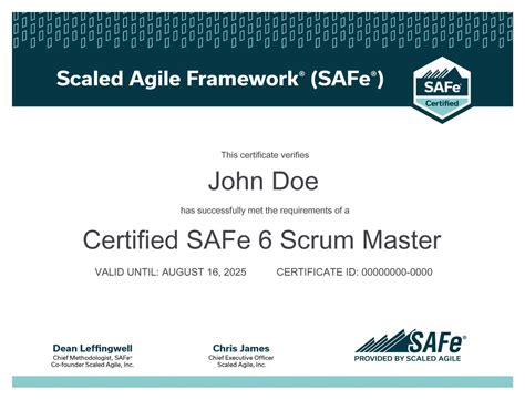 Safe® 6 0 Scrum Master Certification Ssm Course Training
