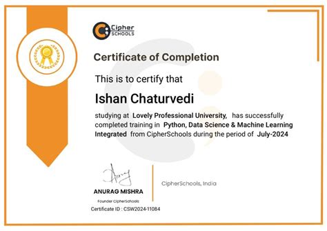 Completed Python Data Science And Machine Learning Course Ishan Chaturvedi Posted On The