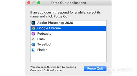 How To Force Quit An App On A Mac Android Authority