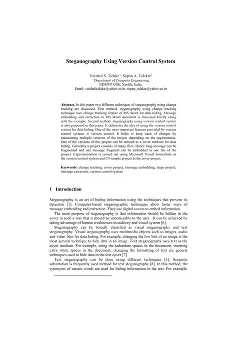 Pdf Steganography Using Version Control System