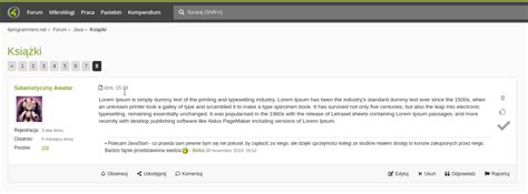 Odświeżony wygląd wątku oraz refaktoryzacja kodu 4programmers net
