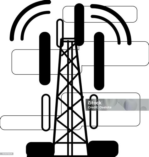 장거리 통신 비즈니스 기술 및 과학 개념 평면 스타일의 라인 아트 아이콘 0명에 대한 스톡 벡터 아트 및 기타 이미지 0명