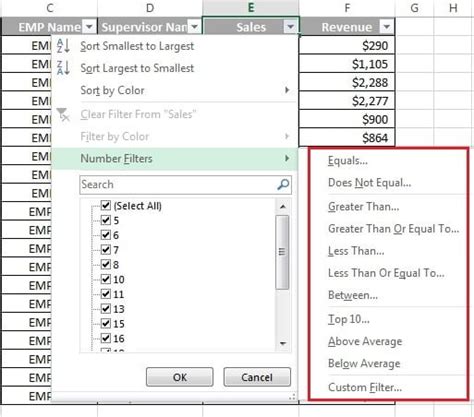 Chapter 4 Text Number And Date Filters PK An Excel Expert