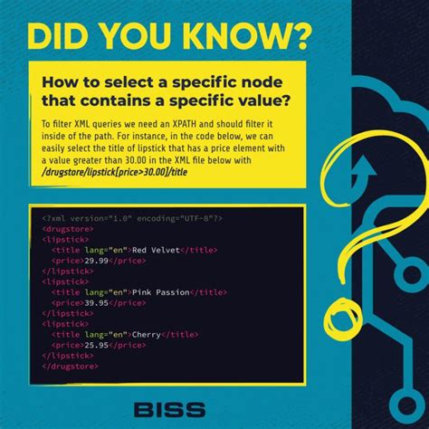 how to select a specific node that contains a specific value biss