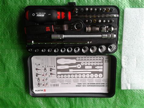 Genuine Wurth Zebra 1 4 Multi Socket Wrench Assortment 34 Pc Workshop Tool Set Car Free