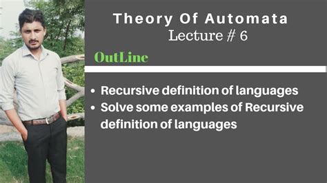 theory of automata recursive definition of languages lecture 6