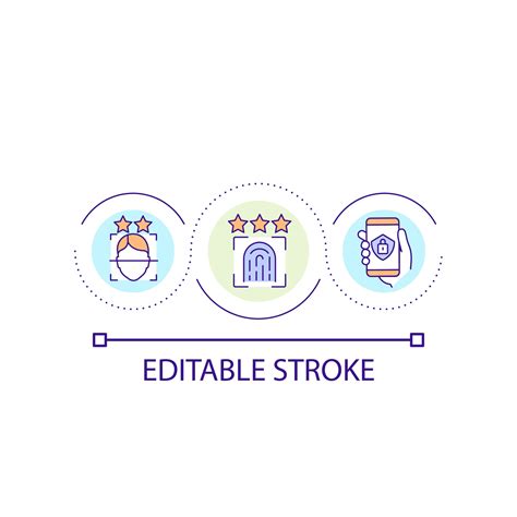 Fingerprint Protection Loop Concept Icon Personal Identification Biometric Login Data