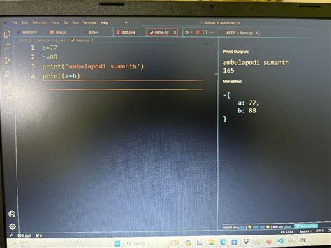 Sumanth Ambulapodi On Linkedin Task 1 Installs Vs Code And Python Task