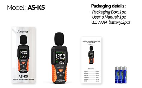 Amazon Com Aicevoos Decibel Meter Portable Sound Level Meter DB Meter Decibel Sound Meter