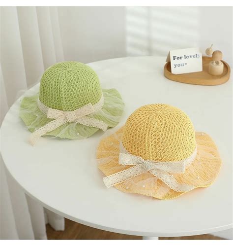 엘럽 패션선캡 아이용 해변 모자 썬캡 베이비 여름선캡 큐티 초미니 레이스 버킷햇 비치밀짚 박템2 티몬