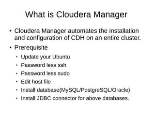Cloudera Hadoop Installation PPT