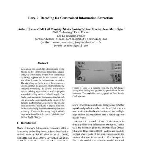 Lazy K Decoding Constrained Decoding For Information Extraction Acl Anthology
