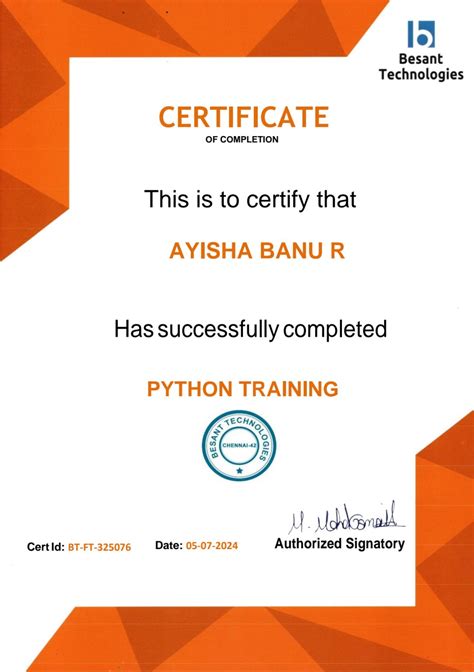 Ayisha Banu R On Linkedin Python Programming Learning Besanttechnologies Softwaredevelopment