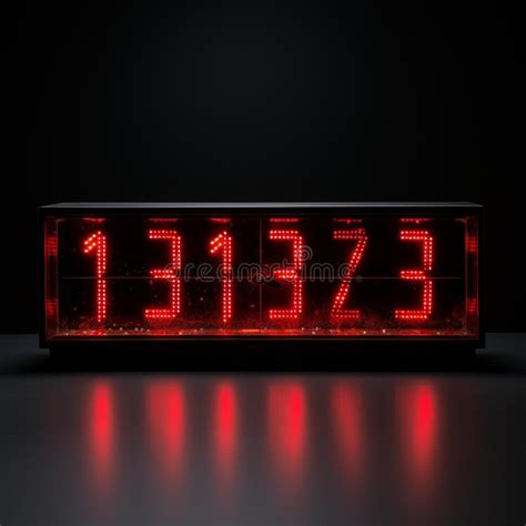 Countdown Clock Time Ticking Down In Bold Red LED Numbers Stock Illustration Illustration Of