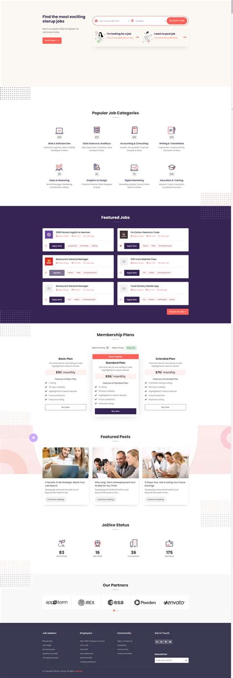 求职网页设计，人才招聘网页设计模板 17素材网