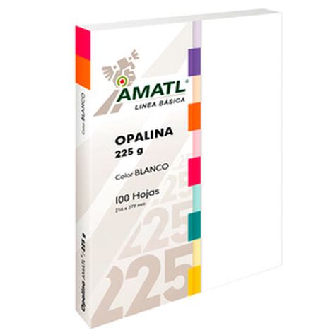 Pochteca Papel Opalina Amatl Blanca 225 G Desde 26900