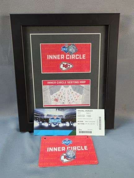 Nfl Draft 2018 Inner Circle Seating Map Framed Matted Under Glass 12